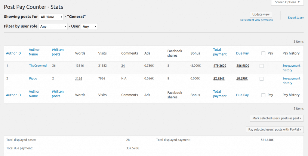 Features - Post Pay Counter